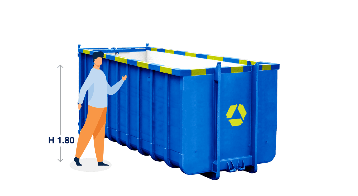 30m3 container, leverbaar voor diverse afvalstromen bij Regiocontainer